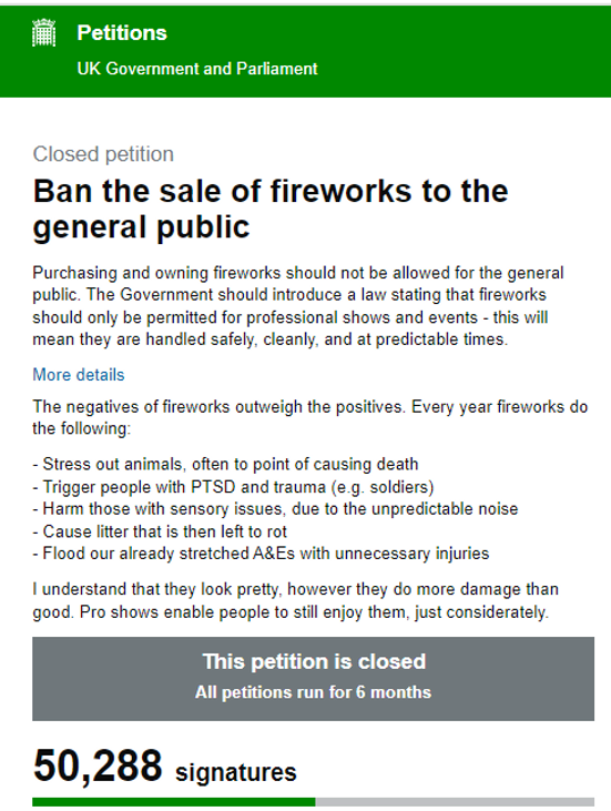 MPs are starting to listen | The Firework Campaign UK
